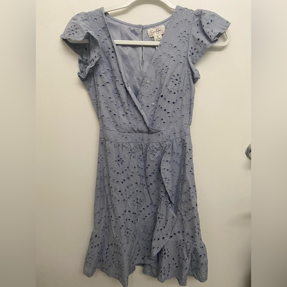 Jessica Simpson | Dresses | Jessica Simpson Cotton Eyelet Faux Wrap ...
